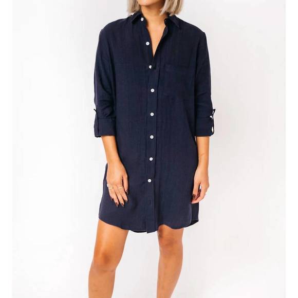 Emily Phillips | Dresses | New Emily Phillips Mini Dress In Washed Navy ...